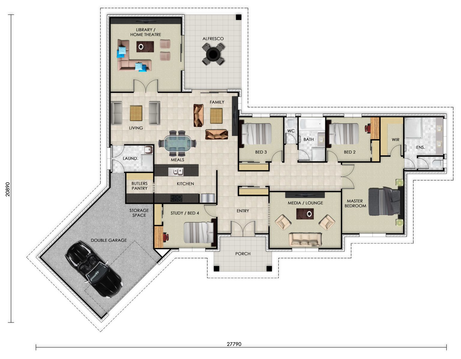 262 Lakeside Large Traditional Lot Acreage Living Home Design ...