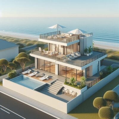 Rooftop Balcony with Ocean Views - Wisteria Homes